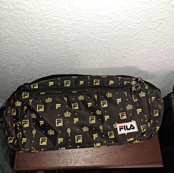 Fila | Bags | Fila Monogram Logo Large Belt Bag Pouch Web Belt Shoulder ...